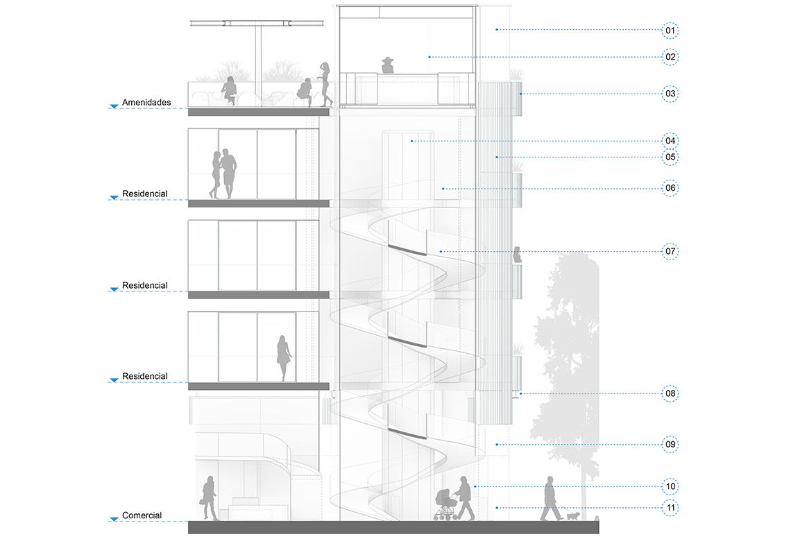 Usos Mixtos Polanco 01 - Salvador Rivas architects